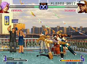 Combos graficados: Combo de angel 1 kof 2002